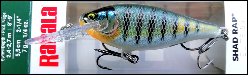 RAPALA SHAD RAP ELITE SRE 55 5,5 cm GDBG (Gilded Bluegill) color ...